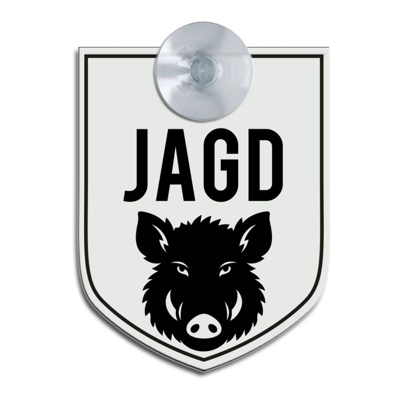 Graviertes Kunststoffschild "Jagd" - Deine-Gravur | LaserDesign